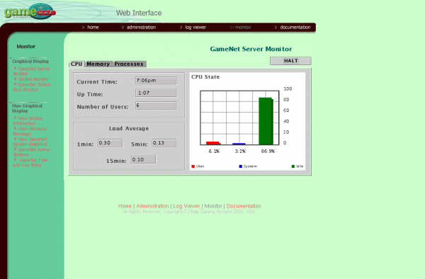 GameNet Web Interface - Portfolio